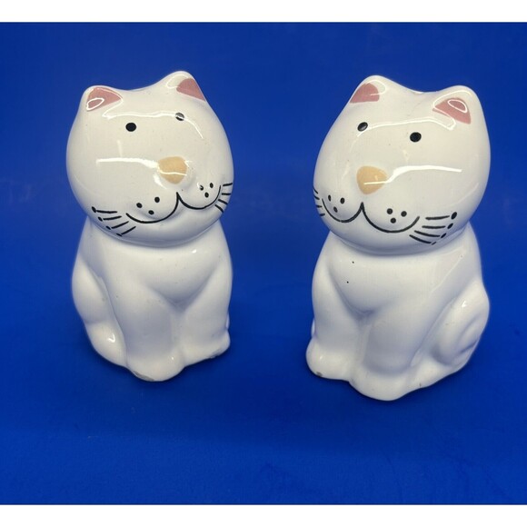 Unbranded | Kitchen | White Smiling Cats Salt Pepper Shaker Set Kitten ...